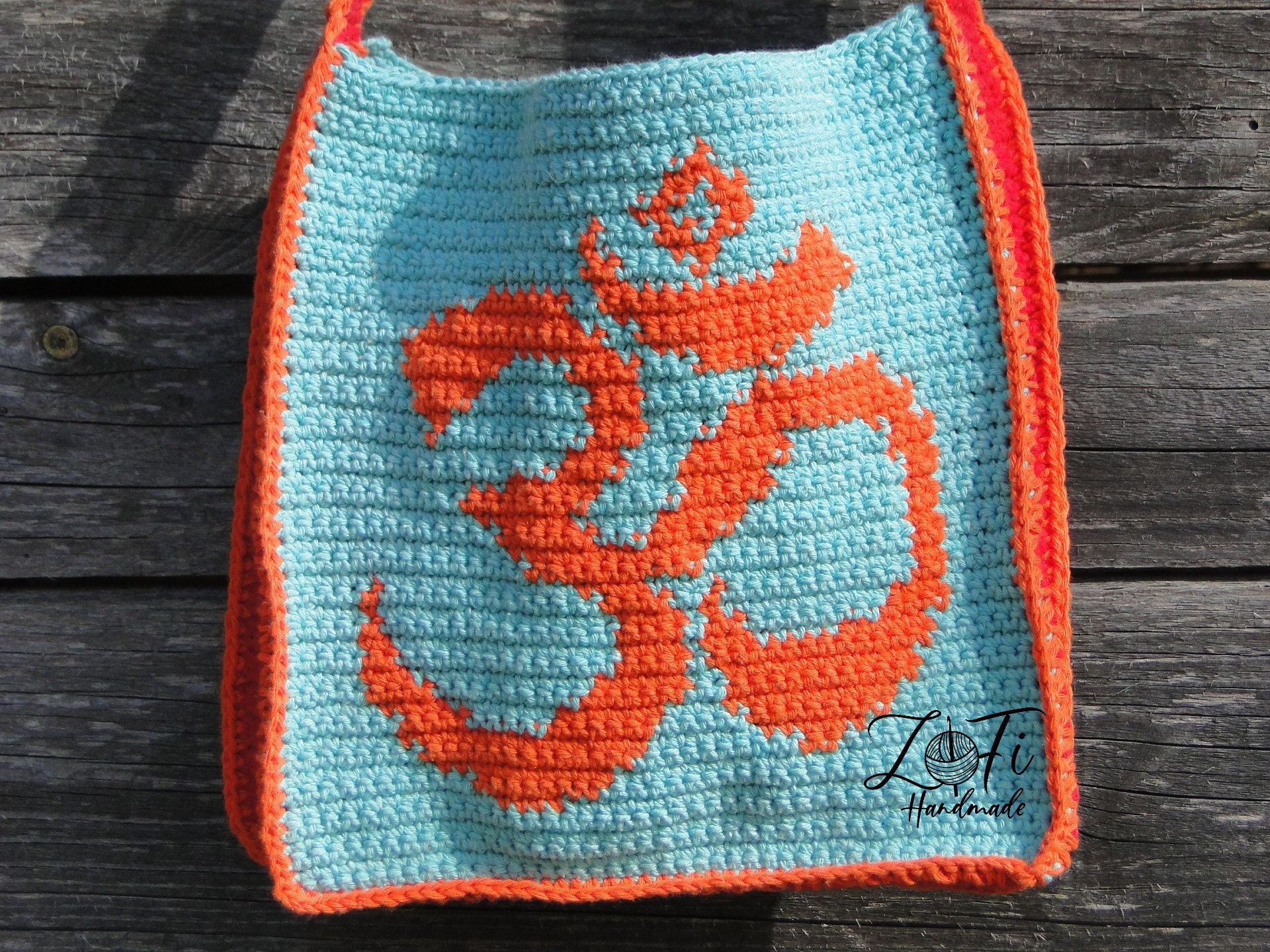 OM Bag Pattern Bag Crochet Pattern With OM Symbol Tapestry - Etsy