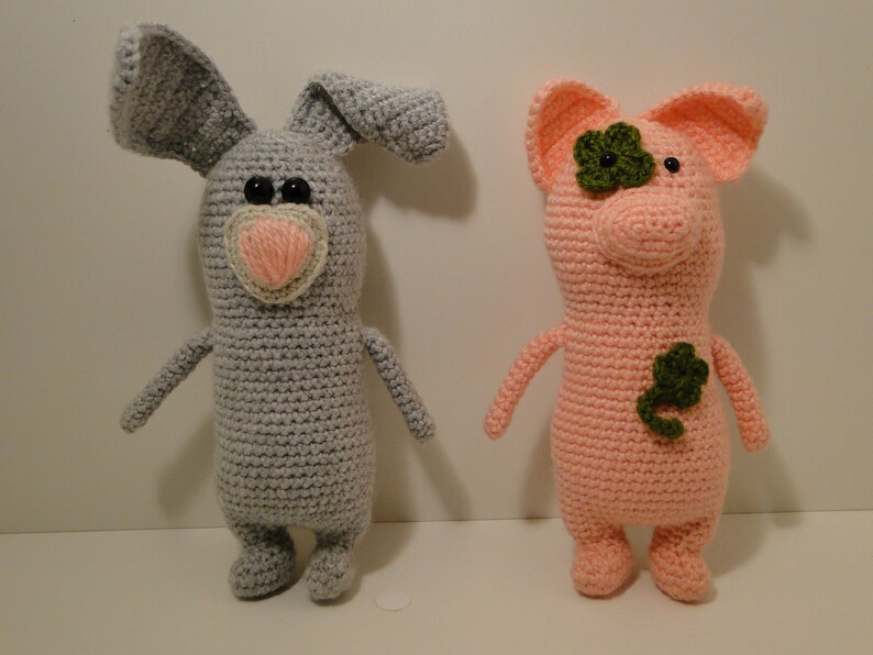 Piggy and Bunny Crochet Pattern Pack, Piggy and Bunny Crochet Pattern ...
