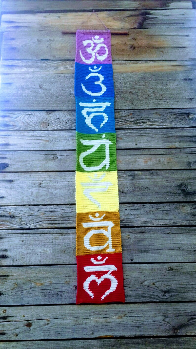 Chakra Wall Hanging Pattern All 7 Chakras Chakra Banner - Etsy