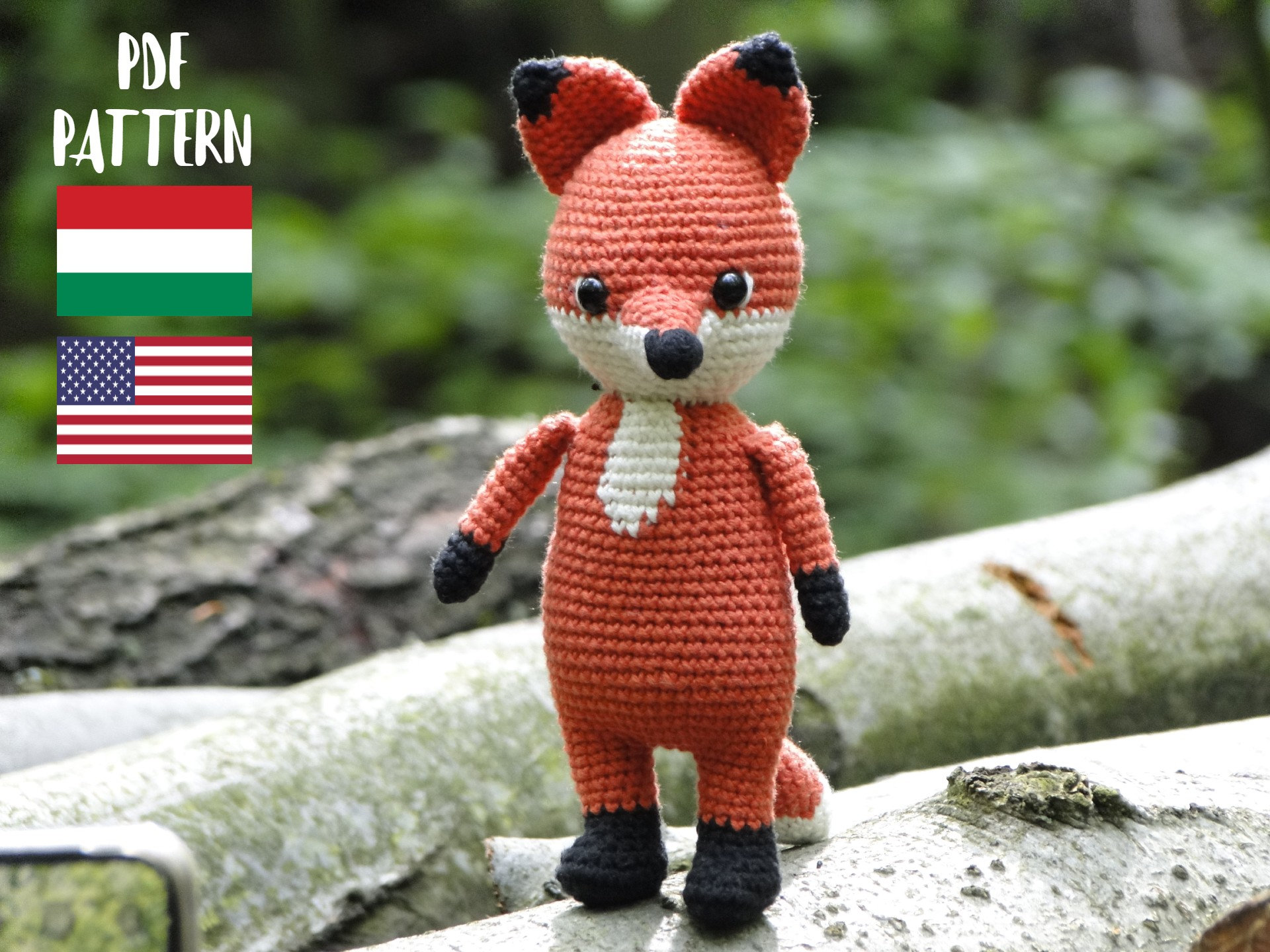 Fox Amigurumi Pattern, Fox Crochet Pattern, Foxy the Fox Crochet ...