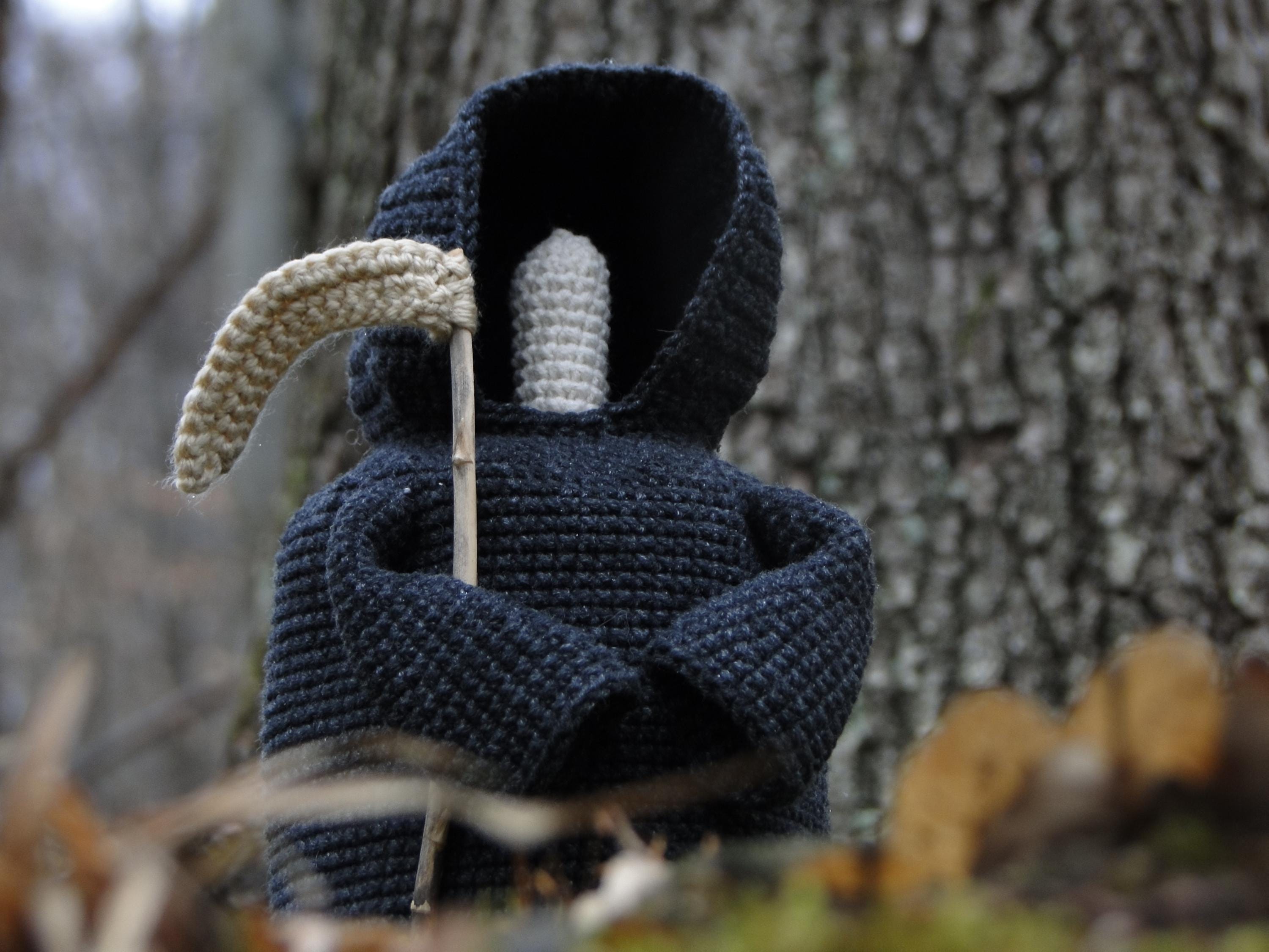 Funny Grim Reaper Middle Finger Crochet Pattern, Dark Humor Amigurumi ...