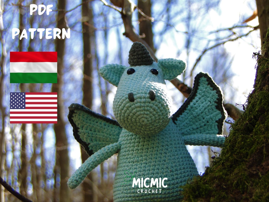 Oscar the Dragon Crochet Pattern, Oscar the Dragon Amigurumi Pattern ...