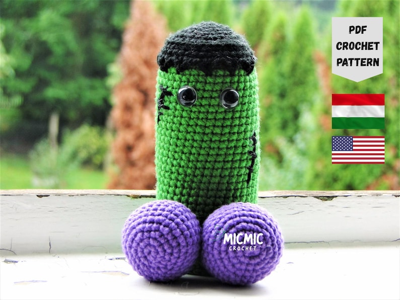 Frankenstein Peen Crochet Pattern | Naughty Halloween Amigurumi (PDF ...