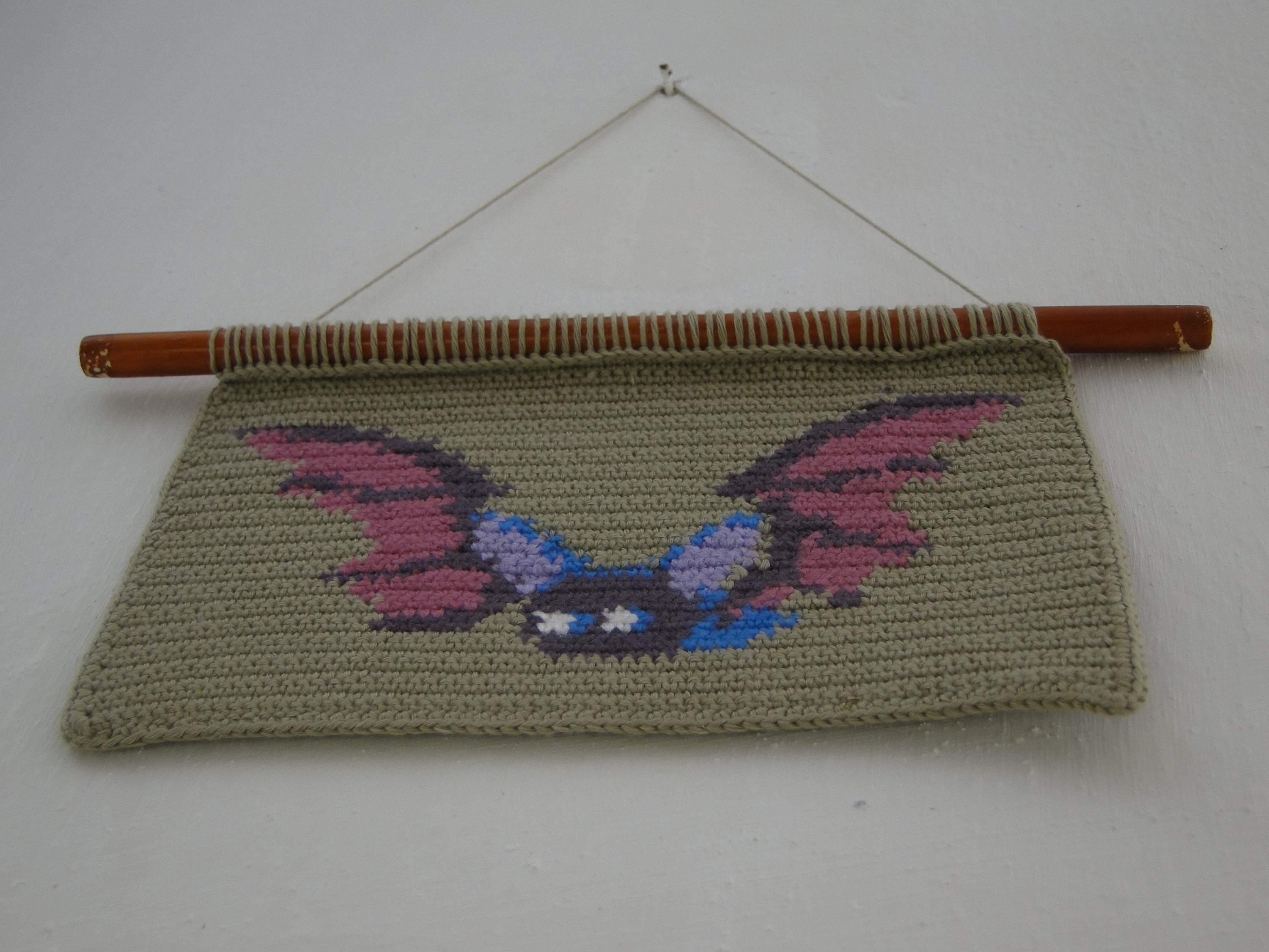 Bat Tapestry Crochet Patten for Wallhanging - Etsy
