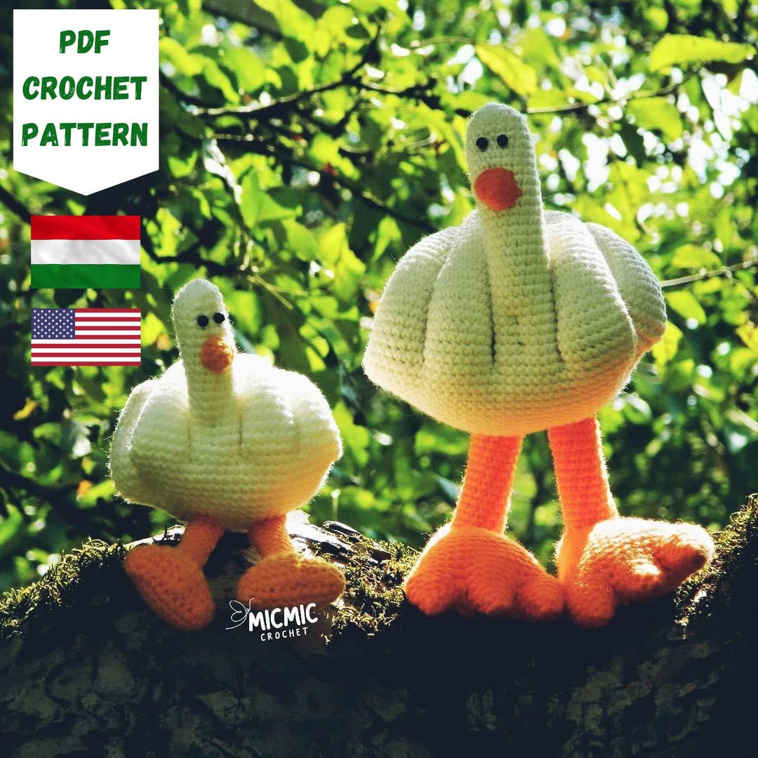 Duck You Bundle Crochet Pattern, Mini Duck You Crochet Pattern, Funny ...