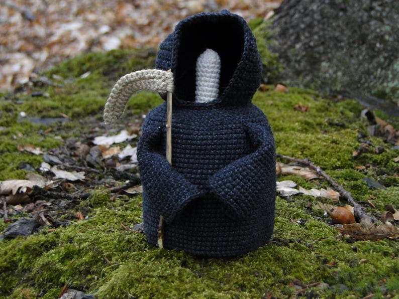 Funny Grim Reaper Middle Finger Crochet Pattern, Dark Humor Amigurumi ...