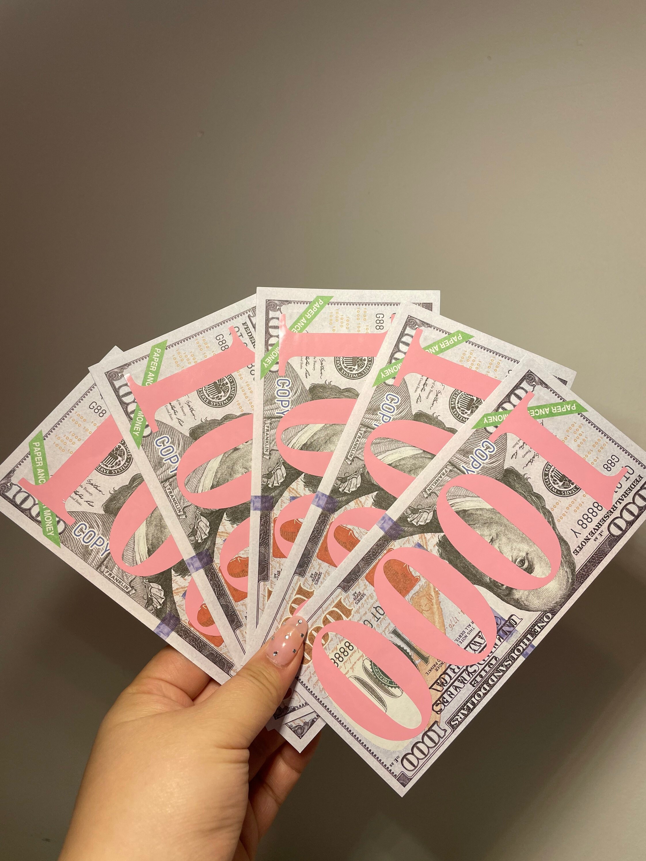 1,000 Dollar Place Holders - Etsy