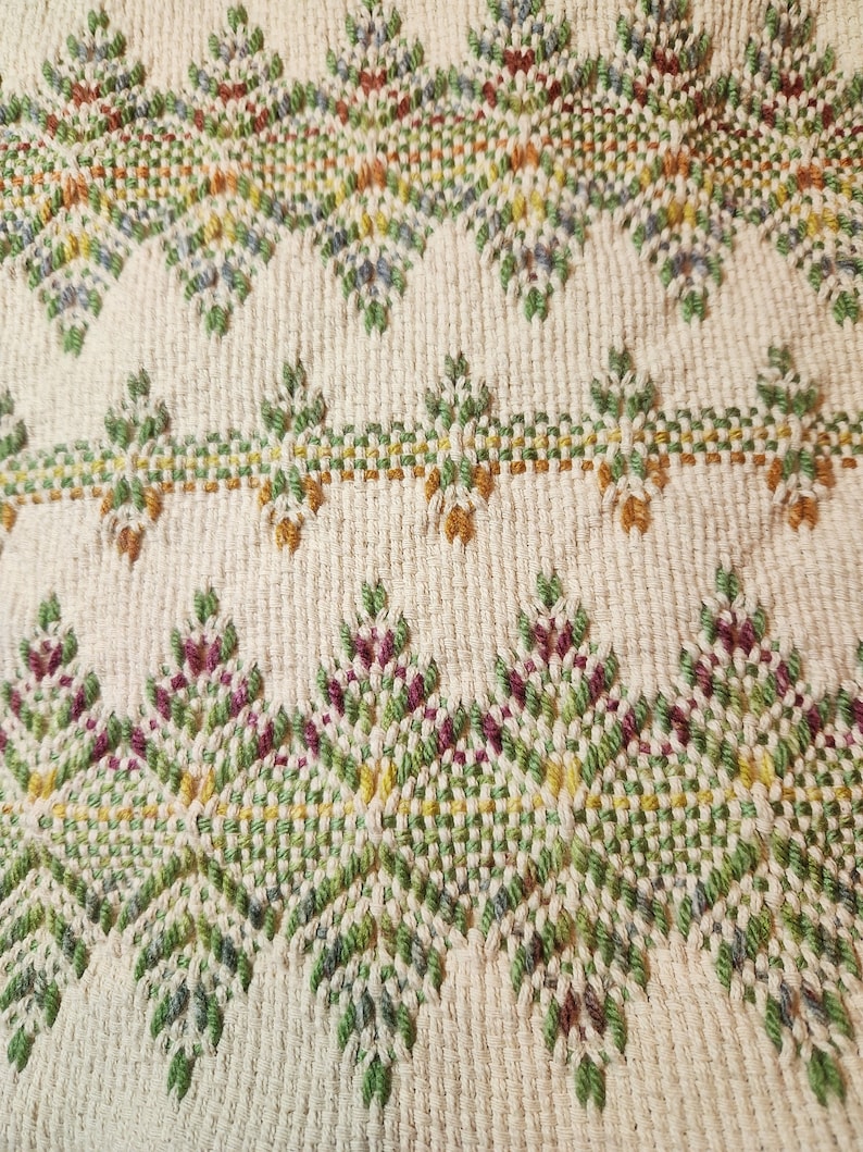 Swedish Weaving Trees Afghan/lap Throw/ Monks Cloth - Etsy