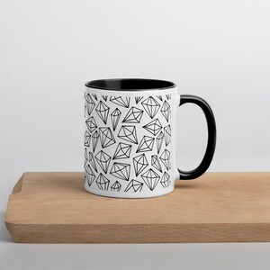 Geometric Gem Diamond Two Tone Mug - Etsy