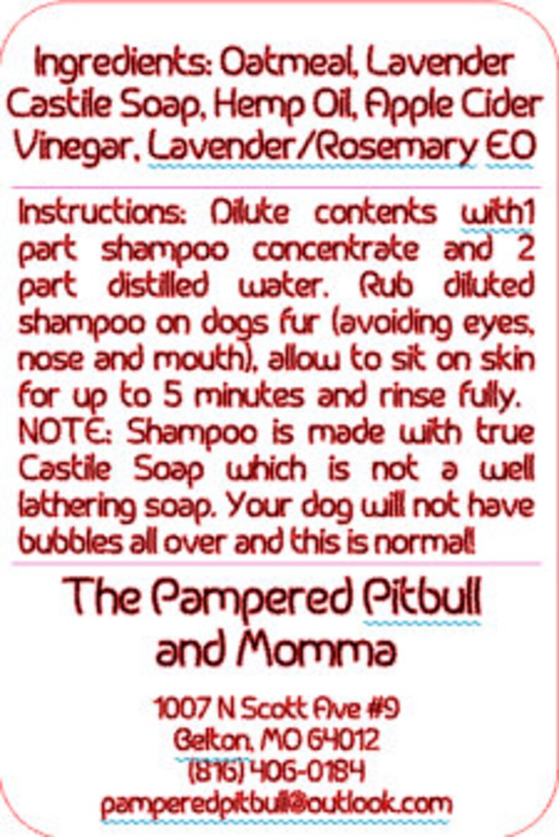 Dog Shampoo - Etsy