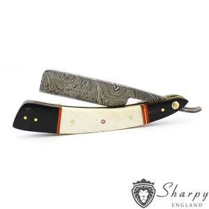 Professional Damascus Steel Straight Cut Throat Razor With - Etsy