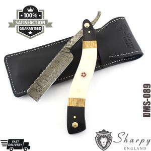 Professional Damascus Steel Straight Cut Throat Razor With Beautiful ...