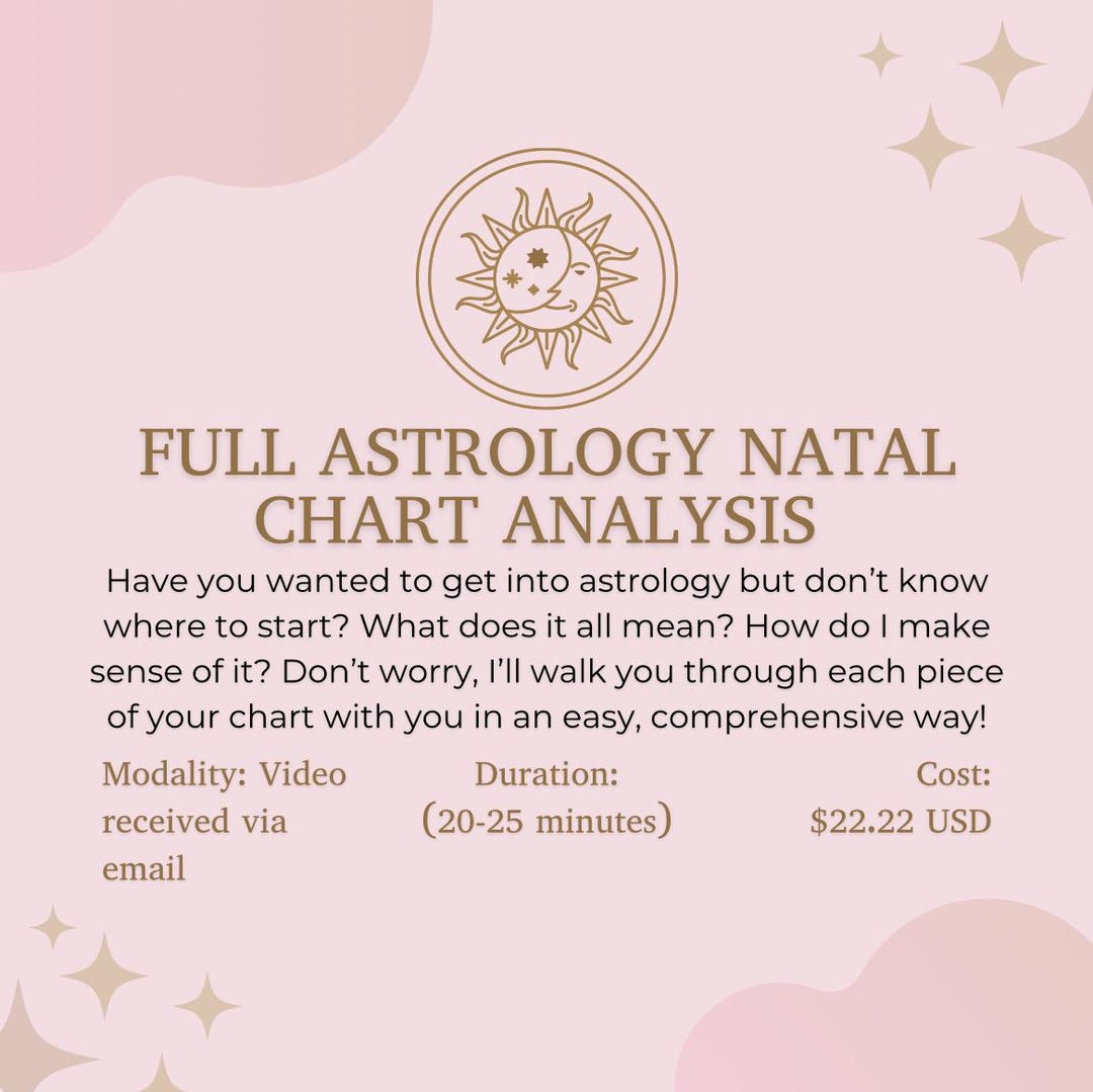 Full Astrology Chart Analysis - Etsy
