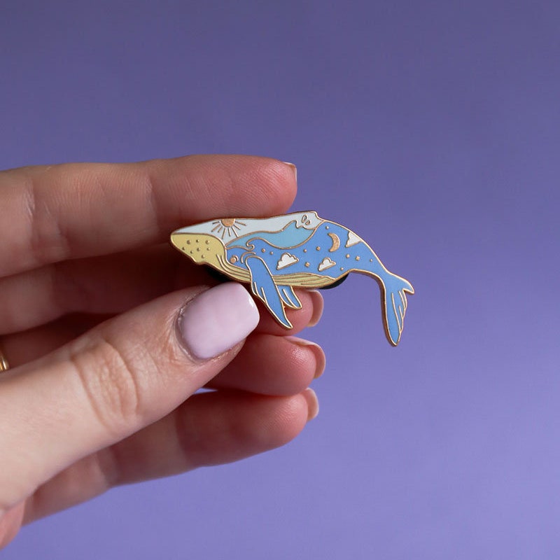 Whale Enamel Pin - Etsy