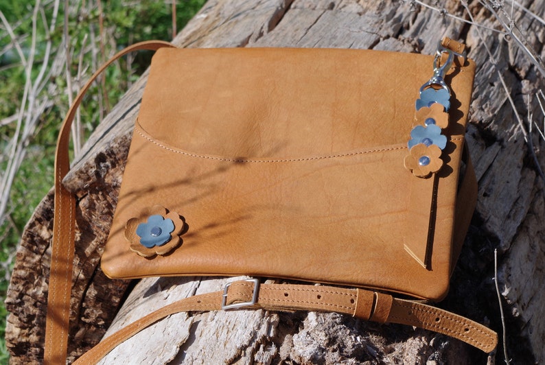 Leather Crossbody Bag/purse. Buckskin Full Grain Leather. Soft Suede ...