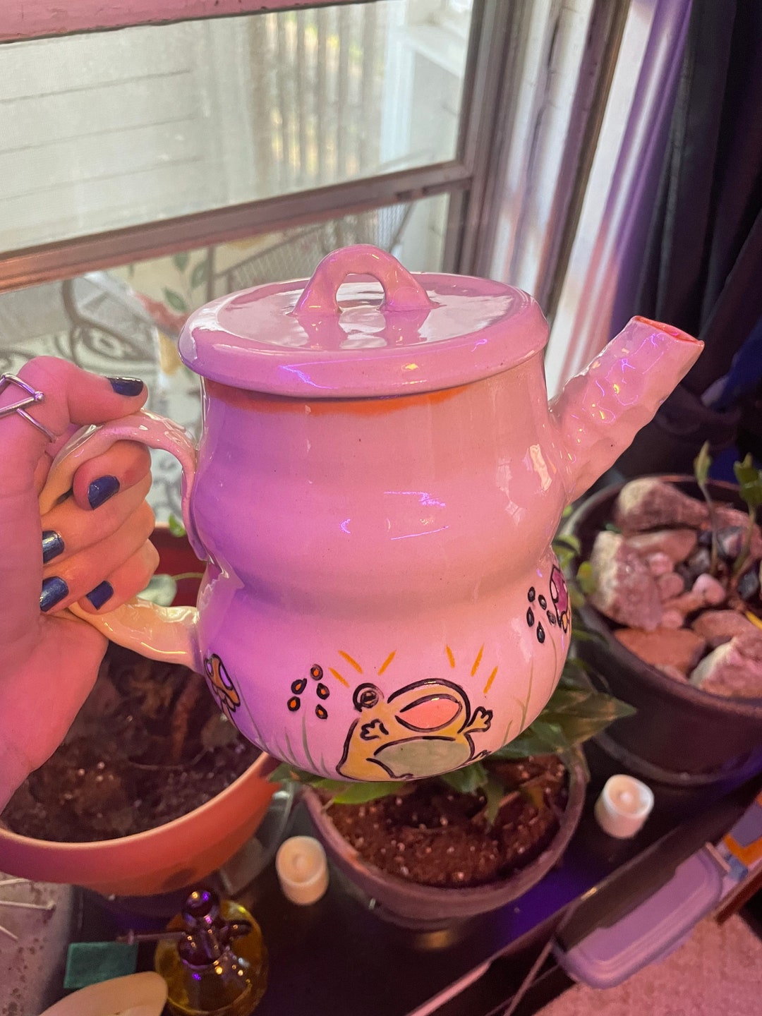 Froggy Tea Pot - Etsy