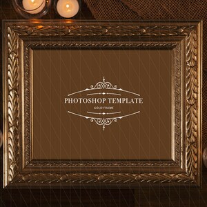 Simple Gold Frame Photoshop Template for Mother's Day - Etsy