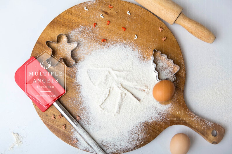 Christmas Snow Angel Digital Backdrop, Flour Angel, Composite ...