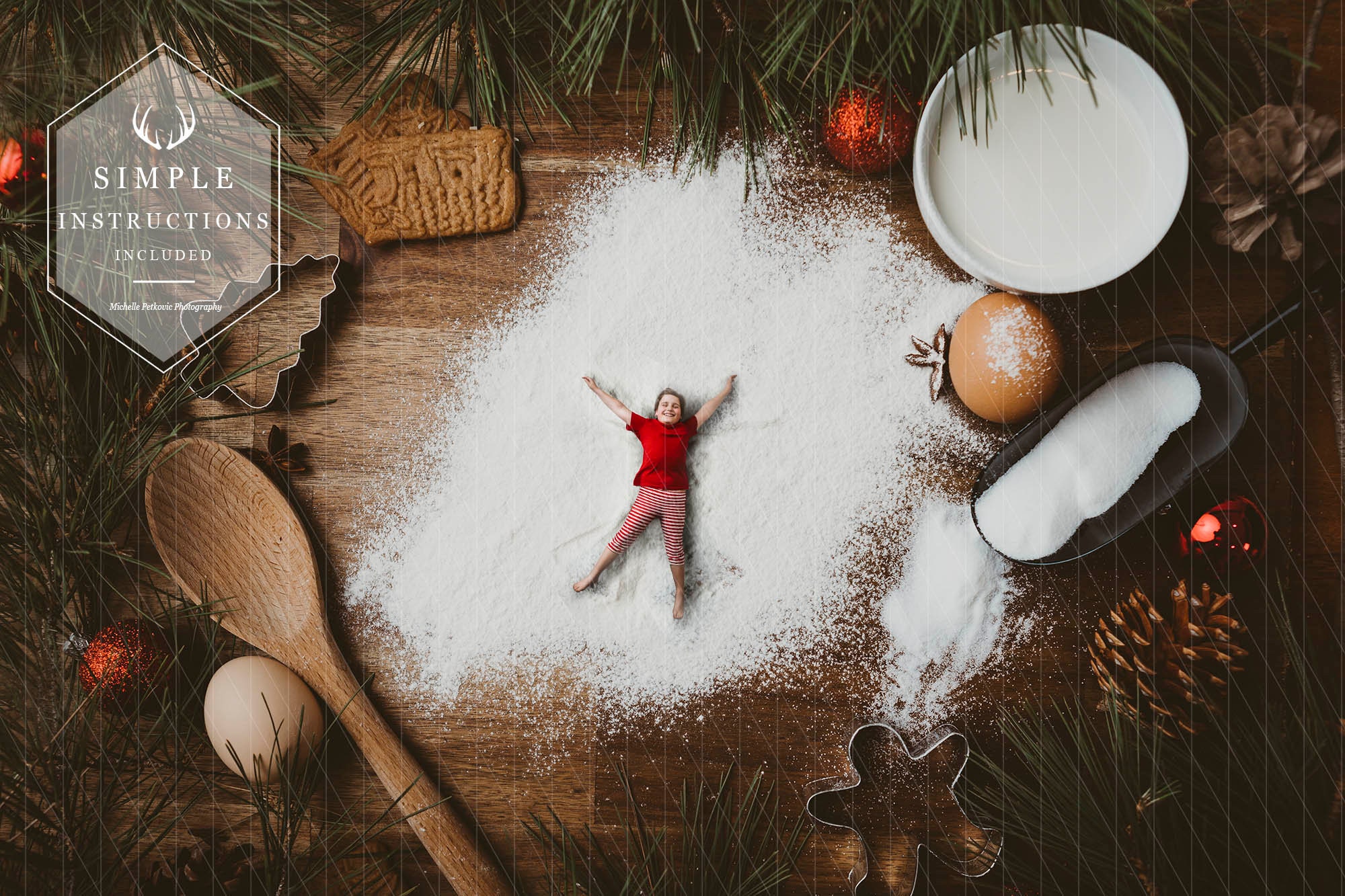 Christmas Snow Angel, Flour Angel, Digital Backdrop, Composite ...