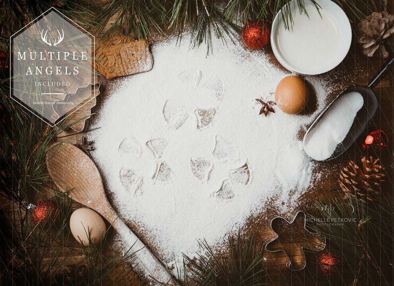 Christmas Snow Angel, Flour Angel, Digital Backdrop, Composite ...