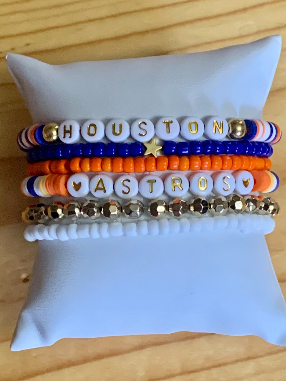 Houston Astros Inspired Heishi Stackable Bracelet Set or Stanley Cup Accessory - Etsy