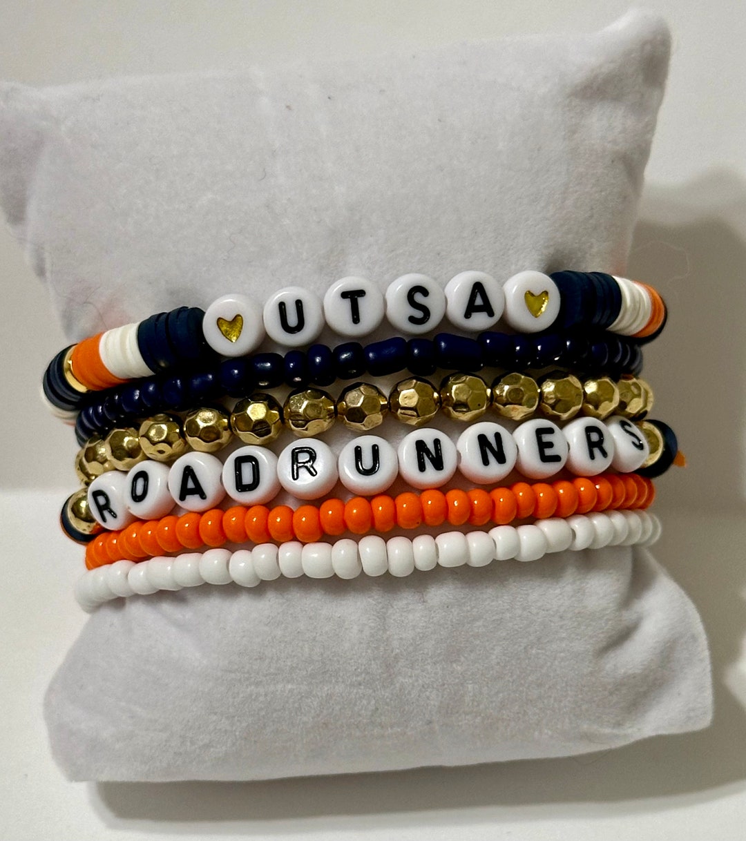 UTSA Inspired Heishi Stackable Bracelets Set or Stanley Cup Accessory ...