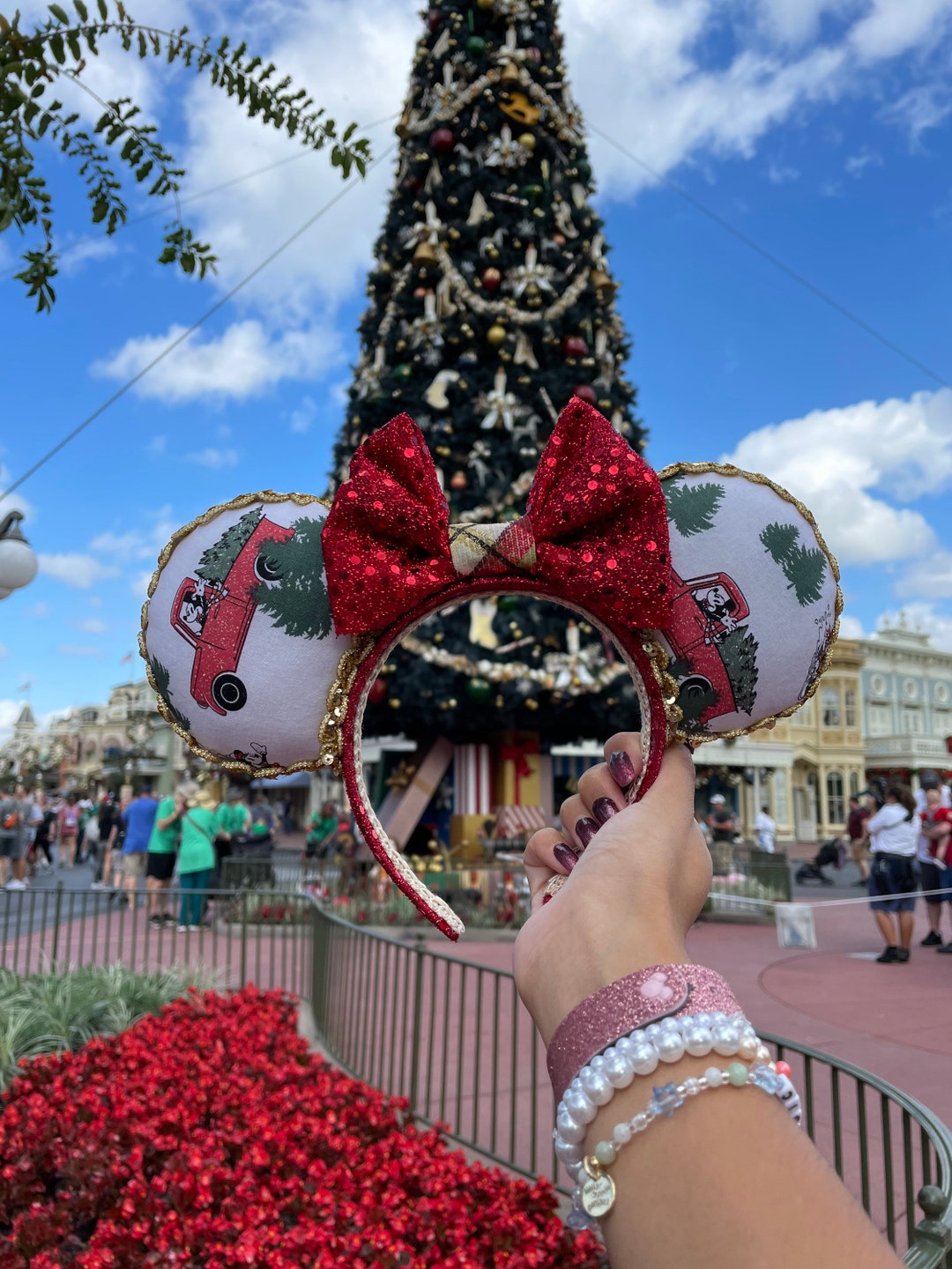 Mickeys Christmas Tree Farm Ears - Etsy