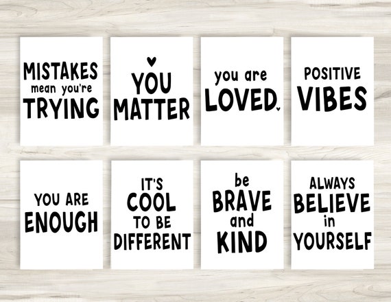 Inspirational Classroom Posters Positive Affirmation | Etsy