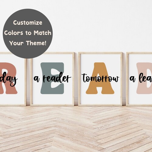 Today a Reader Tomorrow a Leader Boho Classroom Decor - Etsy