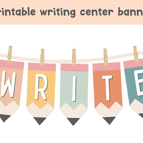 Classroom Writing Center Banner Printable Write Banner - Etsy
