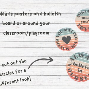 Retro Inspirational Classroom Posters, Positive Affirmation, Classroom ...