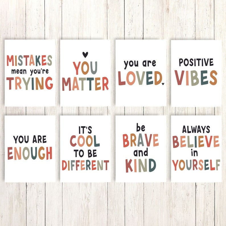 Inspirational Classroom Posters Positive Affirmation - Etsy UK