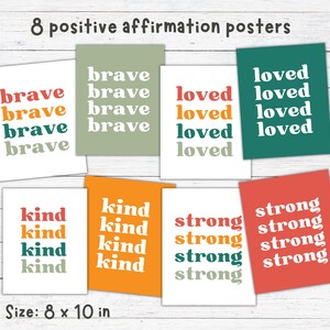 Retro Inspirational Classroom Posters, Positive Affirmation, Classroom ...
