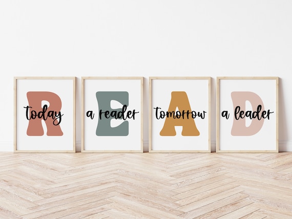 Today A Reader Tomorrow A Leader Reading Corner Posters - Etsy