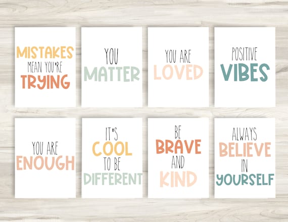 Inspirational Classroom Posters Positive Affirmation - Etsy Canada
