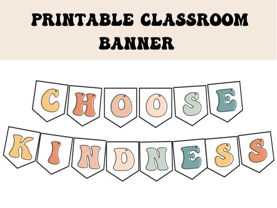 Choose Kindness Printable Bulletin Board Banner for | Etsy