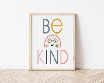 Be Kind Wall Art | Etsy