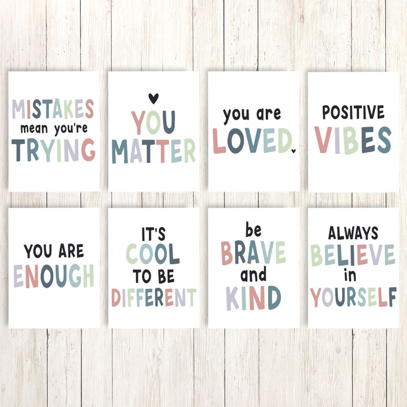 Inspirational Classroom Posters Positive Affirmation - Etsy