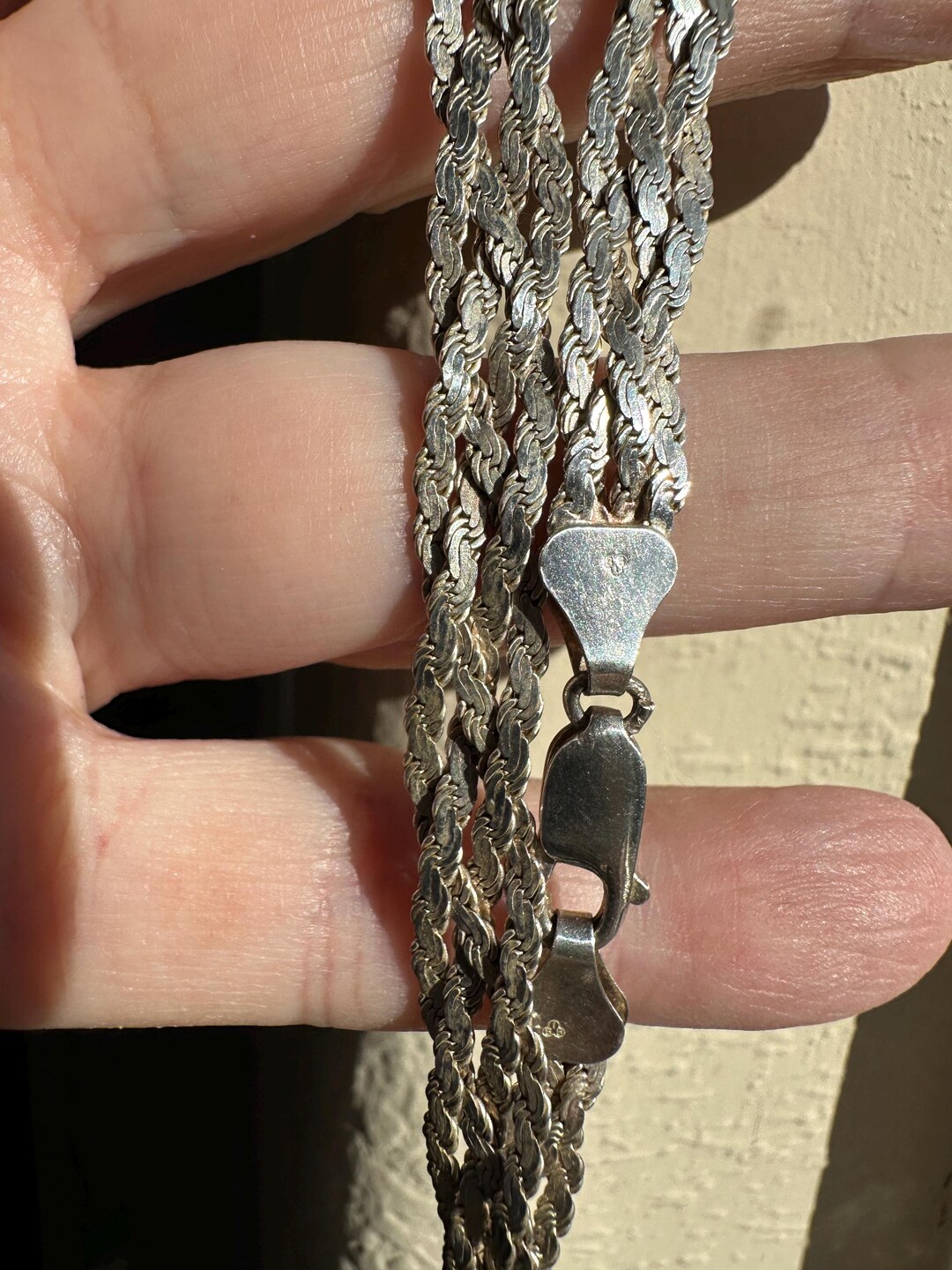 Sterling Silver Braided Chain - Etsy