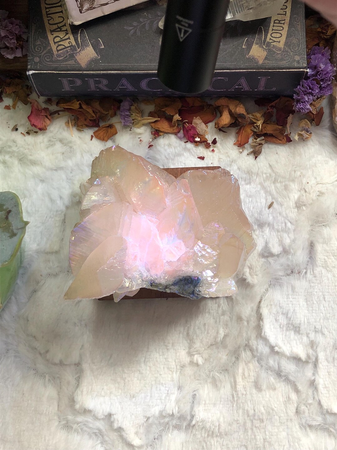 UV Reactive Large Aura Bladed Calcite Specimen, Calcite Blade Cluster ...