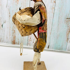 Antique Paper Mache Fisherman, Early to Mid 20th Century, Folk Art Doll ...