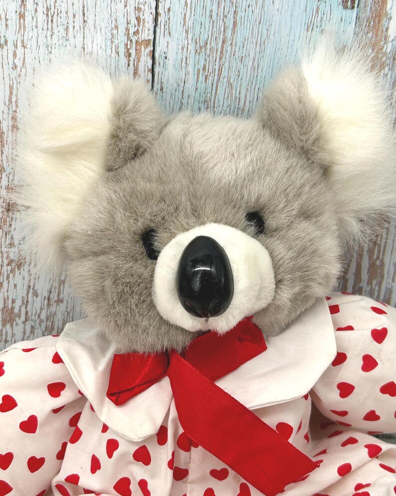 Vintage Stuffed Animals From 1980s, Koala, White Seal, Raccoon, Poodle ...