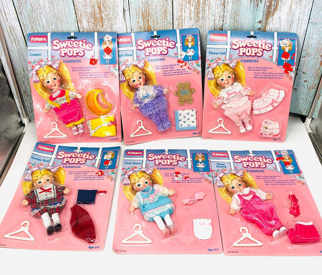 Vintage Play Skool Sweetie Pops Doll Clothes, All 6 Different Outfits ...
