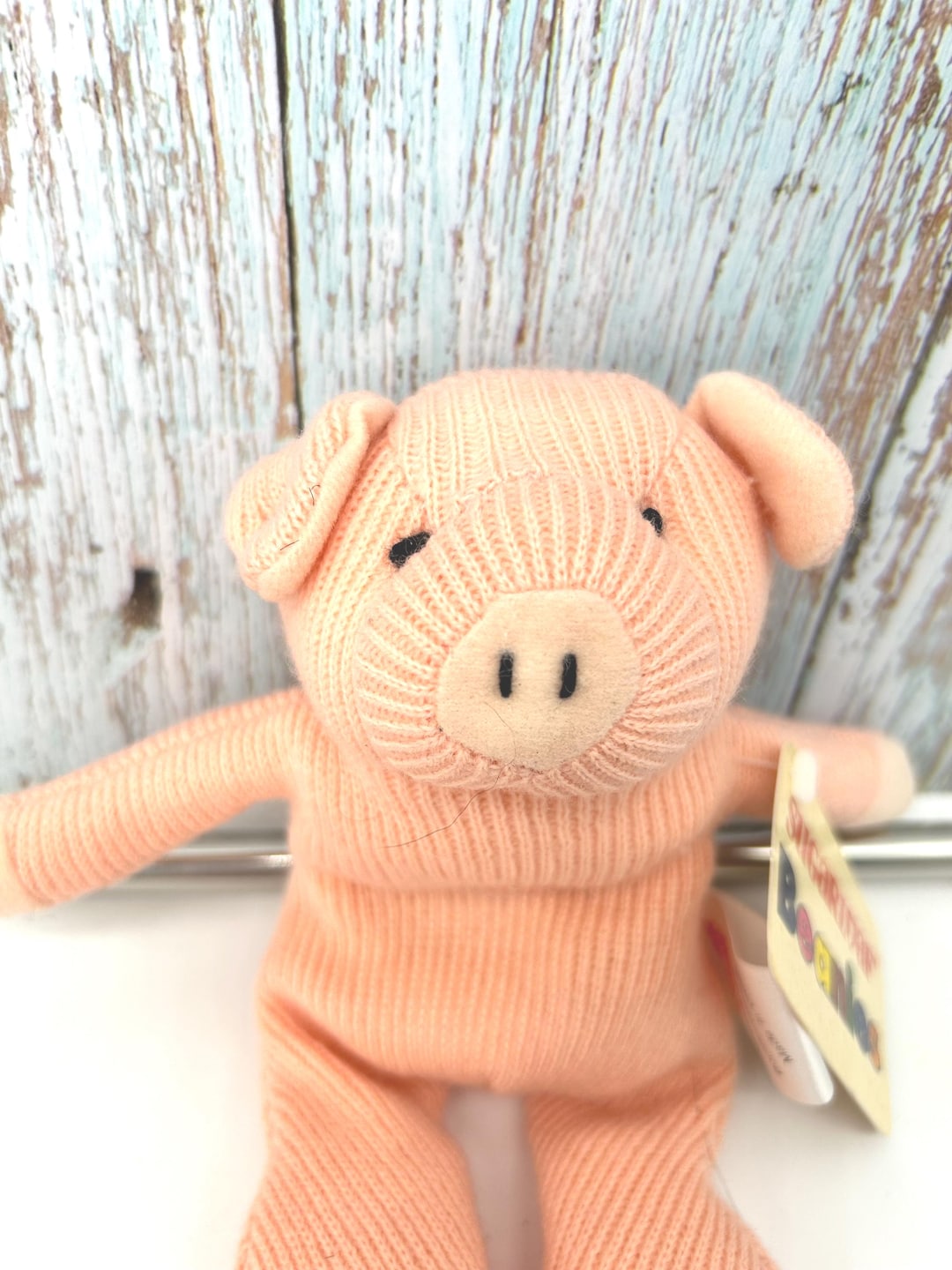 Vintage Sugarloaf Pink Pig Plush Beanie,1990s Corduroy Stuffed Animal ...