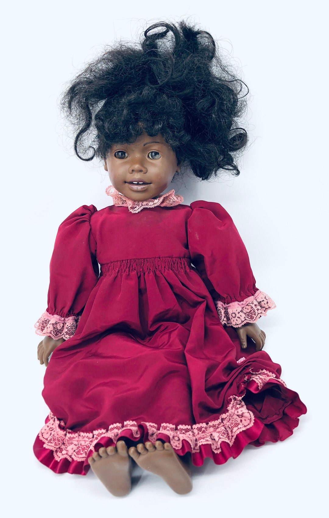 Vintage Ellie Doll by Heidi Ott, African American Doll, 19 Soft Body ...