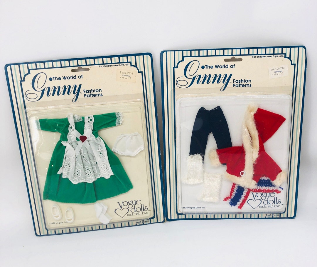The World of Ginny Fashion Patterns, Vintage Ginny Clothing, Green ...