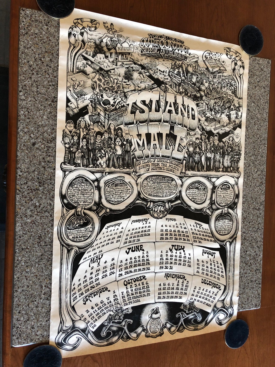 Vintage Micael Priest, Calendar Poster, 1973, 34x22 Inches, Rare - Etsy