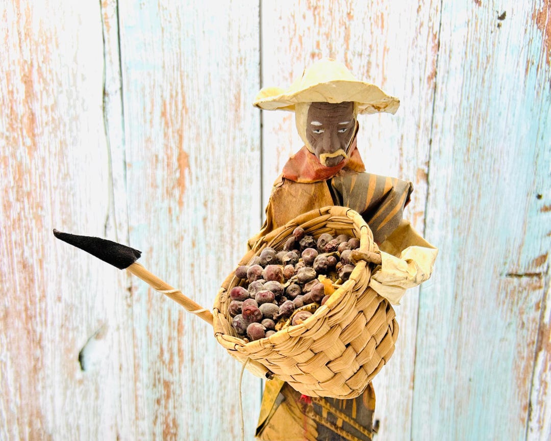 Antique Paper Mache Fisherman, Early to Mid 20th Century, Folk Art Doll ...