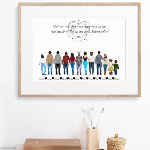 Personalized Family Wall Art Family Portrait Home Decor - Etsy