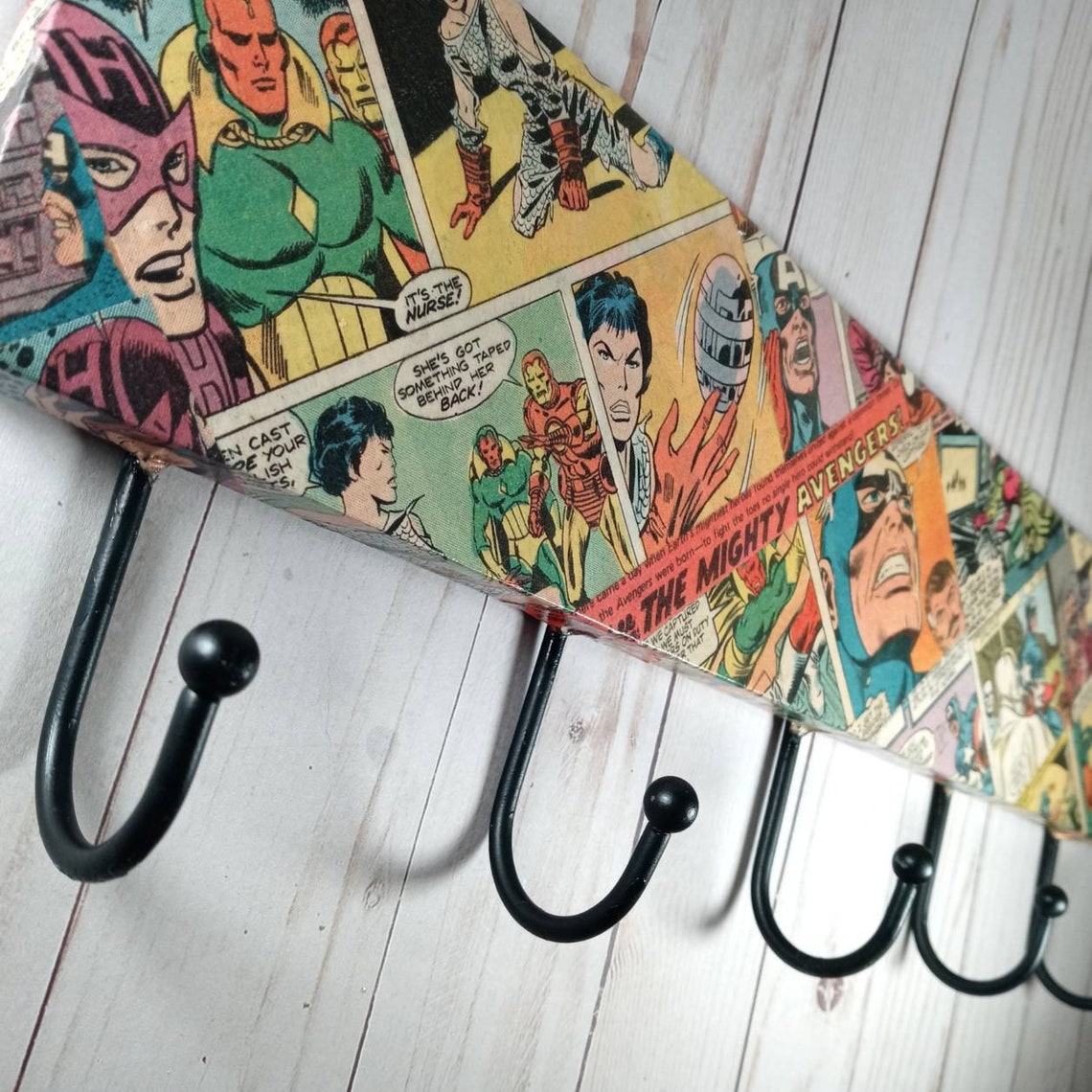 Custom Superhero Wall Coat and Hat Rack Marvel & DC Comic - Etsy